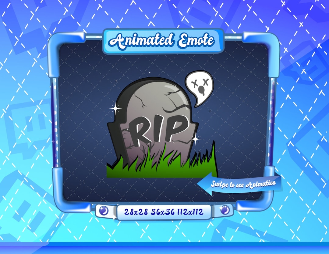 EMOTE ANIMADO ESTÁTICO Rip, rip animado Emote, rip Sparkle Emote versão ...