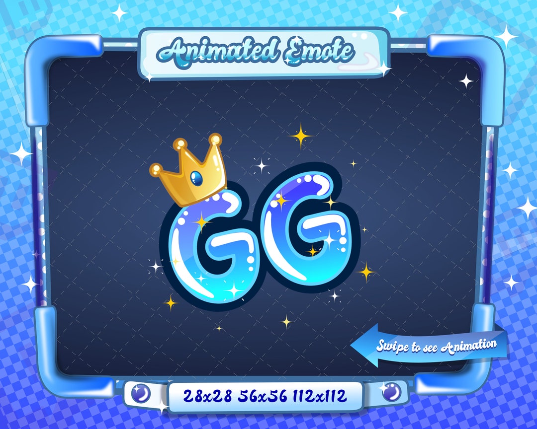 ANIMATED + STATIC EMOTE | Gg, Animated Good Game Emote, Good Game ...