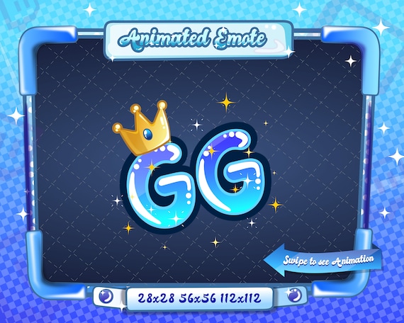 ANIMATED STATIC EMOTE Gg Animated Good Game Emote Good - Etsy