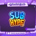 ANIMATED + STATIC EMOTE | Sub Hype, Animated Sub Hype Emote, Sub Hype ...