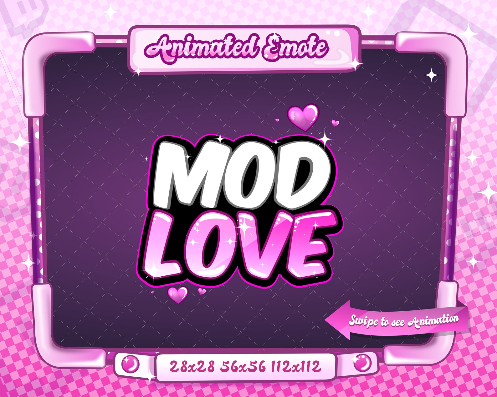 ANIMATED STATIC EMOTE Mod Love, Animated Mod Love Emote, Mod Love V8 ...
