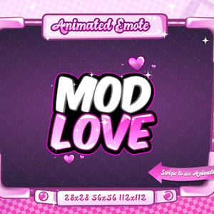 ANIMATED + STATIC EMOTE | Mod Love, Animated Mod Love Emote, Mod Love ...