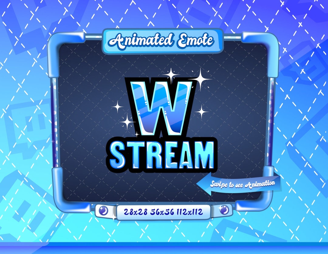 ANIMATED + STATIC EMOTE | W Stream, Animated W Stream Emote, W Stream Sparkle Emote, W Stream, W ...