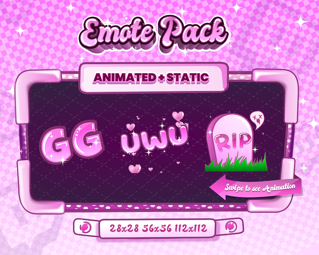 Emote Pack | Animated + Static Uwu, Animated Uwu Emote, Rip Emote, Uwu ...