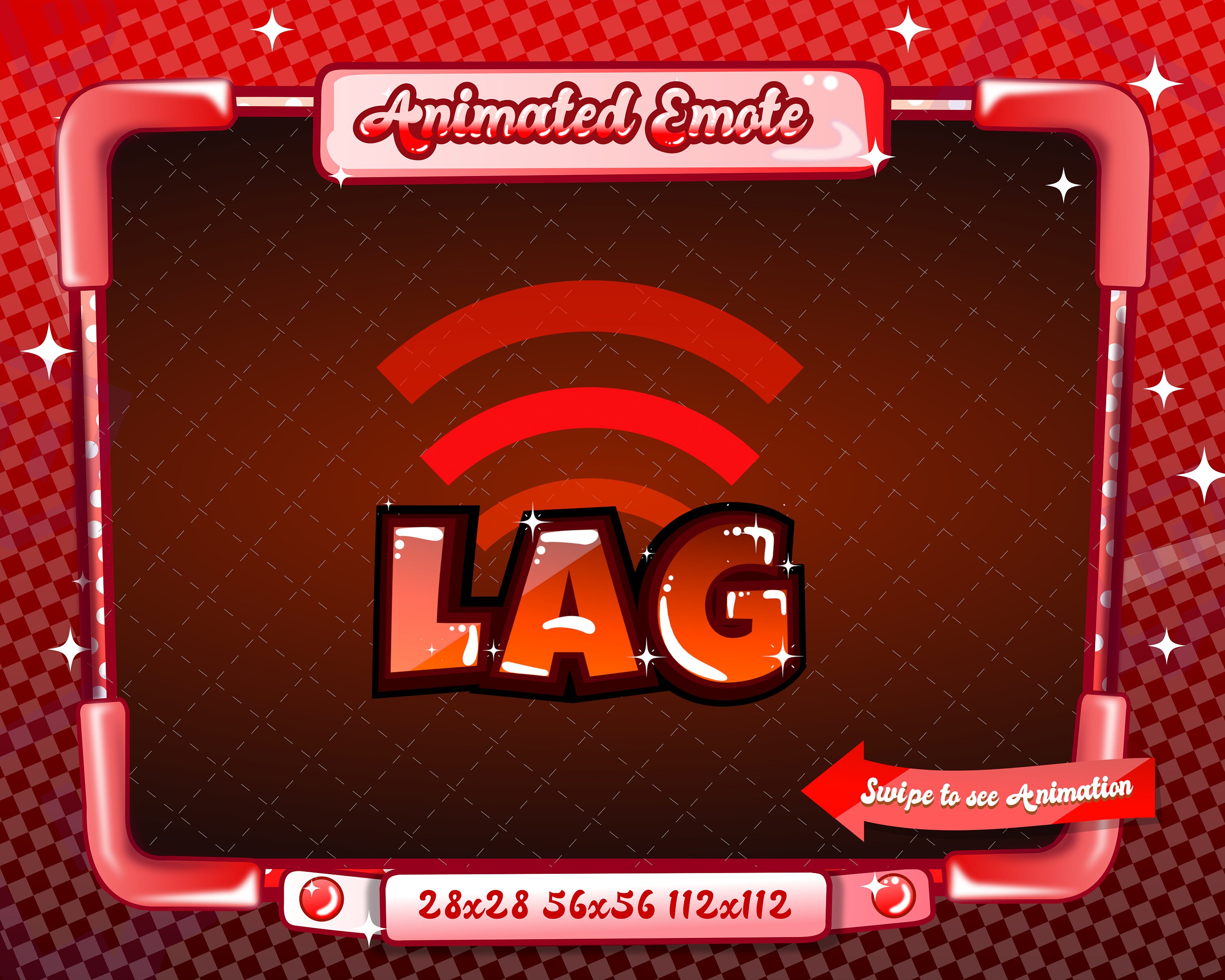 ANIMATED STATIC EMOTE Lag, Animated Lag Emote, Lag Sparkle Emote, Text Emote, Lag Emote for ...