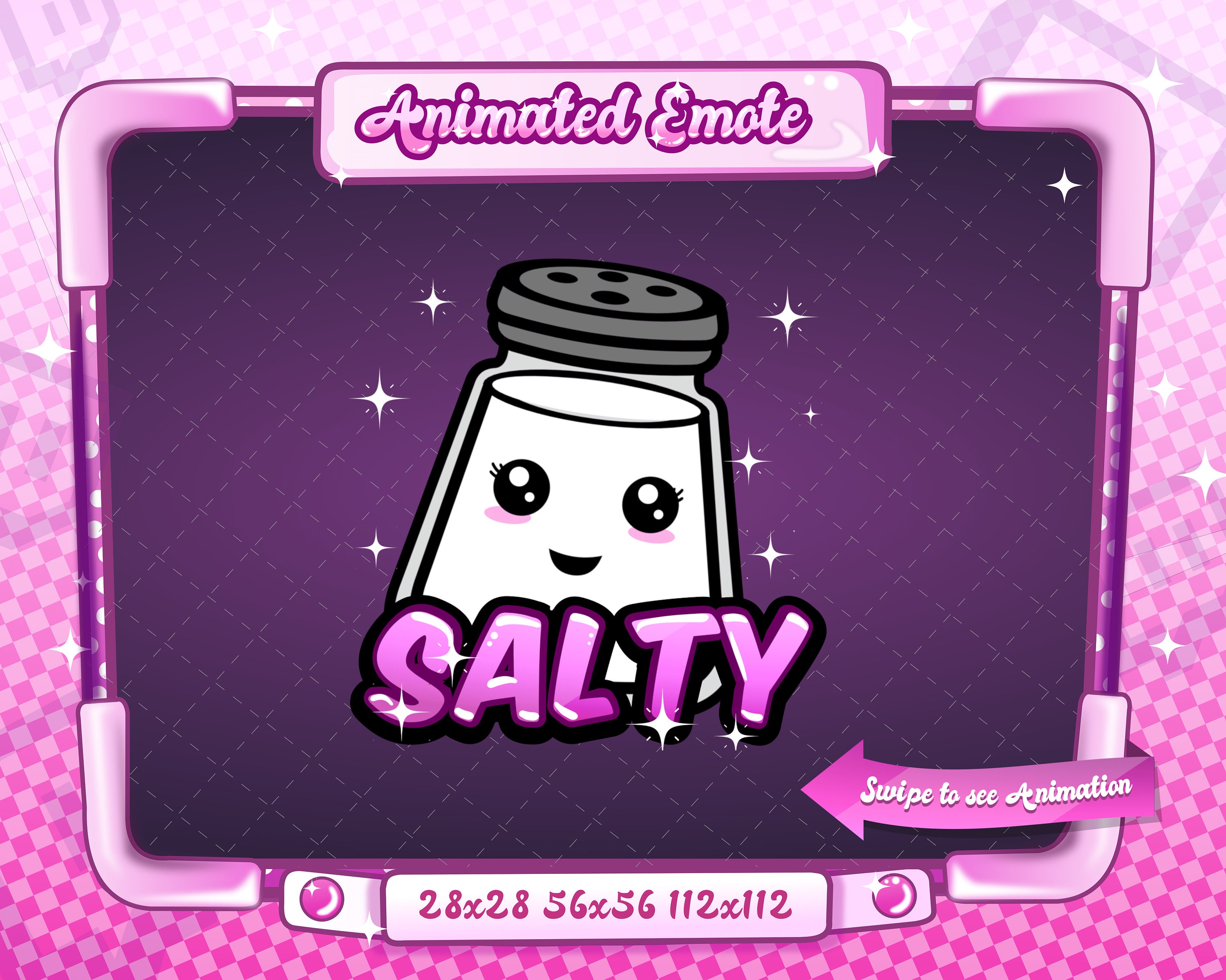 ANIMATED STATIC EMOTE Salty, Kawaii, Animated Salty Emote, Salty ...