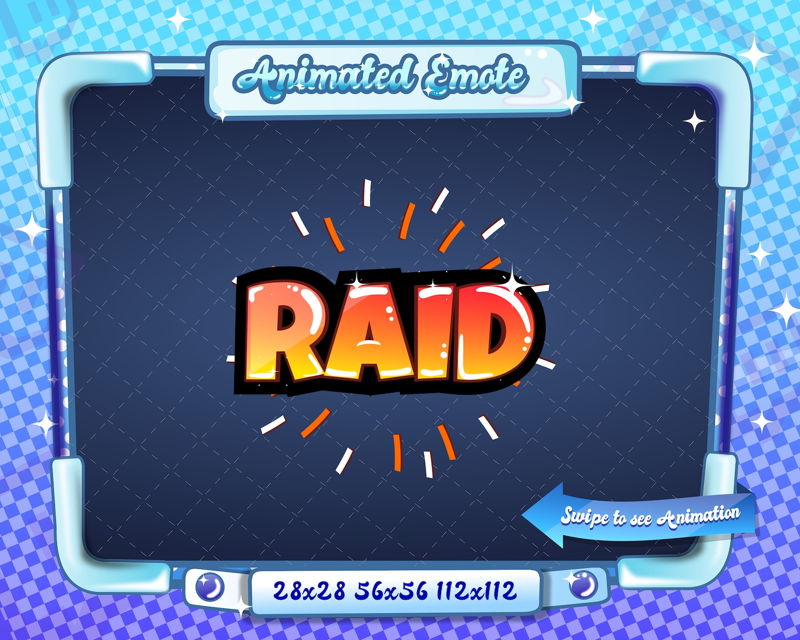 ANIMATED STATIC EMOTE Raid, Animated Raid Emote, Raid Sparkle Emote ...