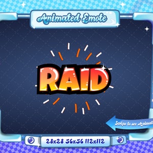ANIMATED + STATIC EMOTE | Raid, Animated Raid Emote, Raid Sparkle Emote ...