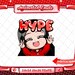 ANIMATED STATIC EMOTE Red Chibi Hype Emote, Animated Black Haired Emote ...