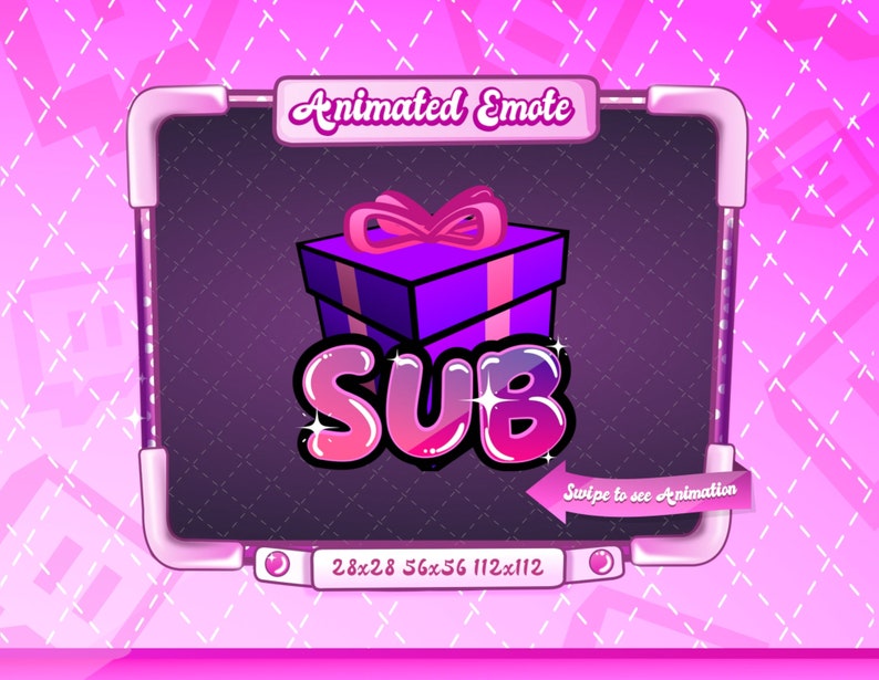 EMOTO / Sub ANIMADO ESTÁTICO, Sub Emote animado, Sub Sparkle Emote, Sub ...