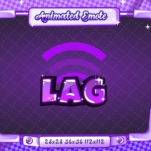 ANIMATED + STATIC EMOTE | Lag, Animated Lag Emote, Purple Lag, Lag ...