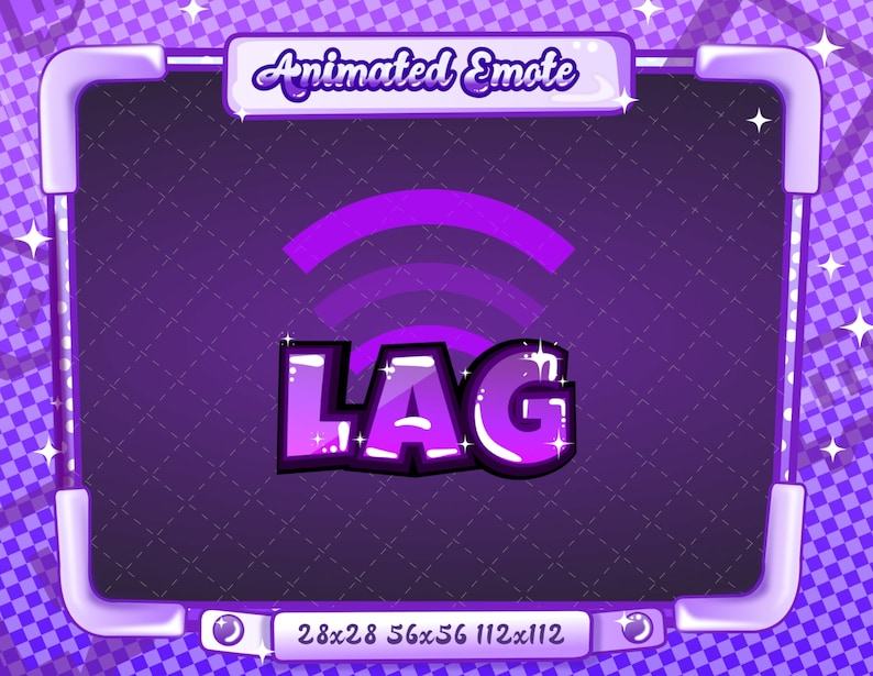 ANIMATED STATIC EMOTE Lag, Animated Lag Emote, Purple Lag, Lag Sparkle ...
