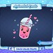 ANIMATED STATIC EMOTE Kawaii Boba Tea, Animated Boba Tea Emote, Boba ...
