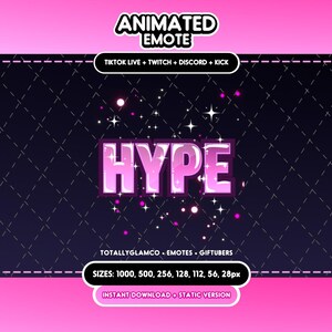 ANIMATED + STATIC EMOTE | Hype Emote, Animated Hype Emote V9, Twitch ...
