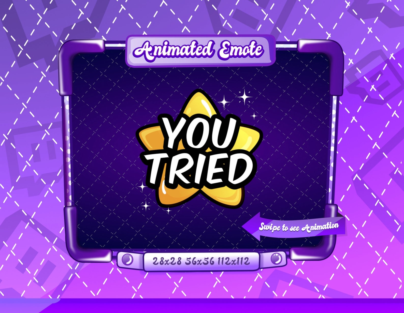 ANIMATED STATIC EMOTE You Tried Emote V2, You Tried, Animated Star ...