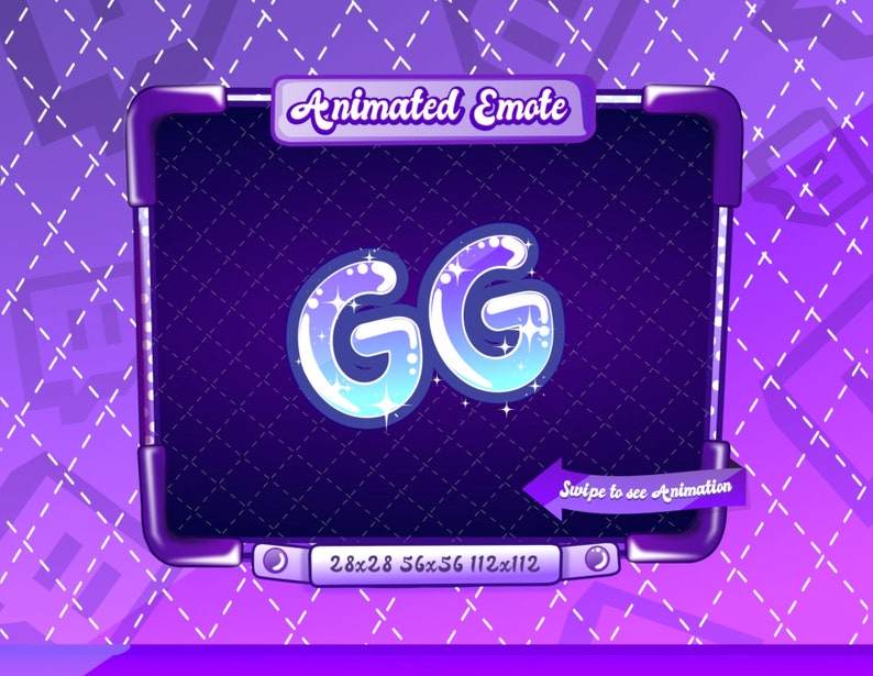 ANIMATED STATIC EMOTE Gg, Animated Good Game Emote, Good Game Emote V07 ...