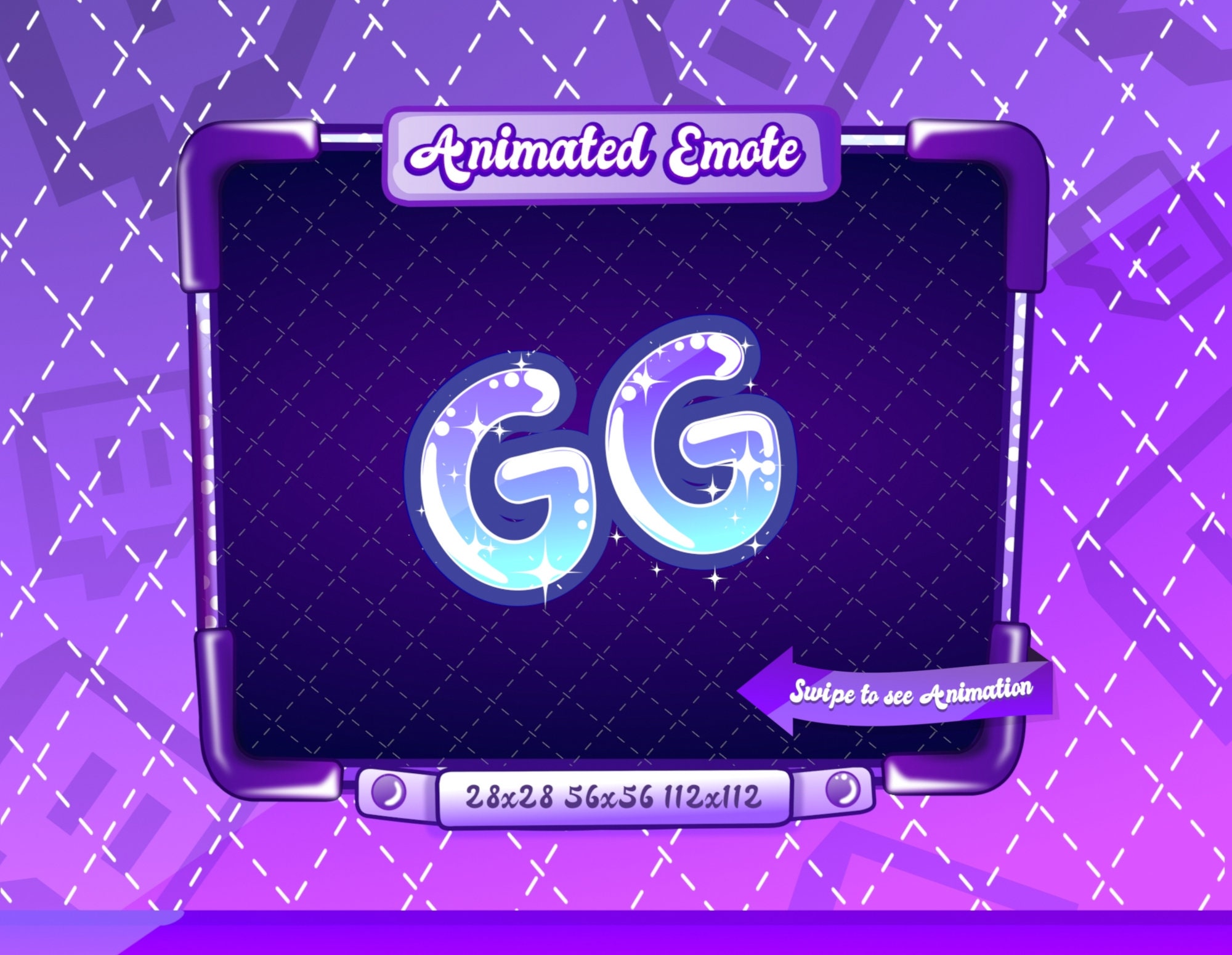 ANIMATED STATIC EMOTE Gg, Animated Good Game Emote, Good Game Emote V07 ...