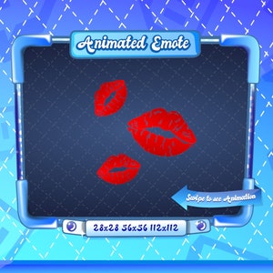 ANIMATED + STATIC EMOTE | Lip Print, Animated Lip Print Emote, Kiss ...