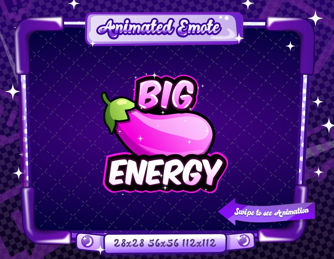 ANIMATED STATIC EMOTE Big Energy, Animated Big Energy Emote, Pink Big ...