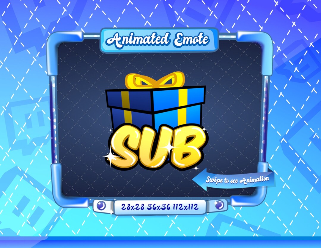 ANIMATED + STATIC EMOTE | Sub, Animated Sub Emote, Sub Sparkle Emote ...