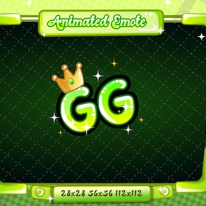 Animated + Static Green Text Emote Starter Pack | Twitch Emotes - Etsy