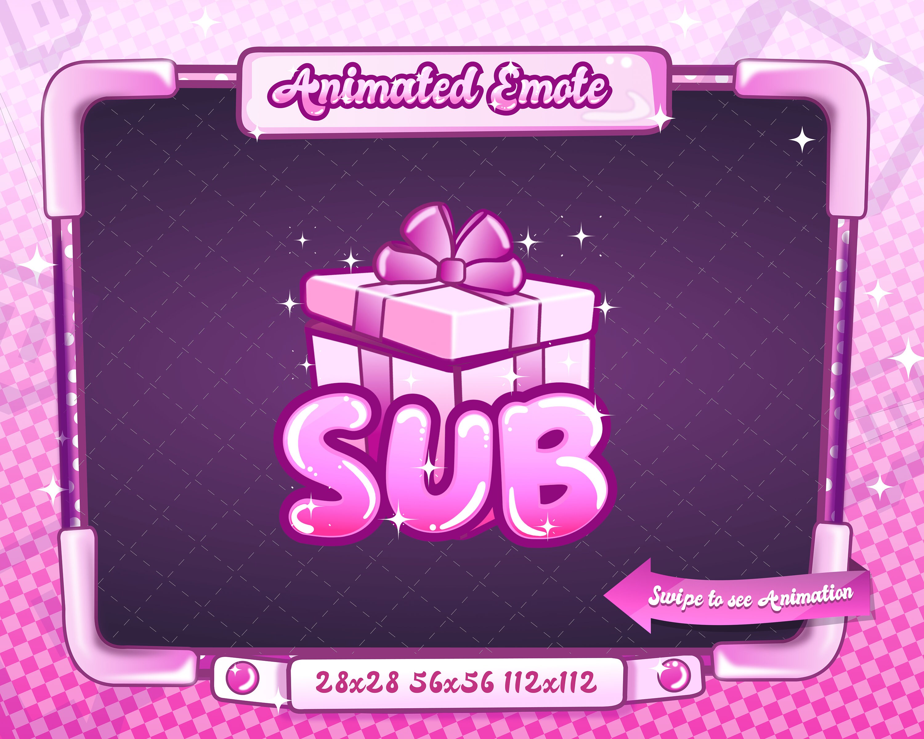 ANIMATED + STATIC EMOTE | Sub, Animated Sub Emote, Sub Sparkle Emote ...