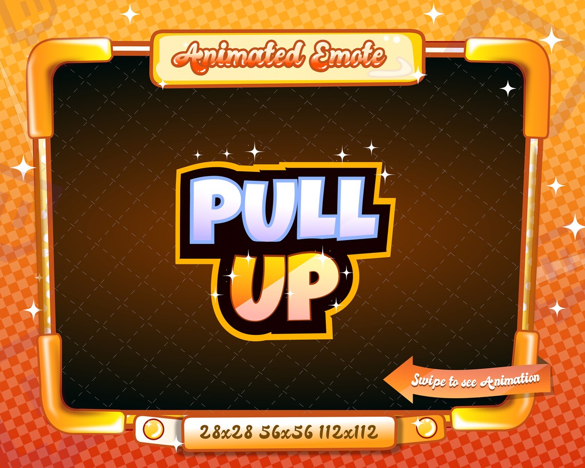 ANIMATED STATIC EMOTE Pull Up, Animated Pull up Emote, Pull up Sparkle ...