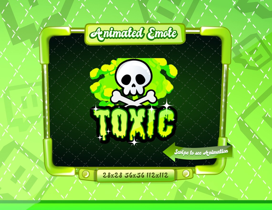 ANIMATED STATIC EMOTE Toxic, Animated Toxic Emote, Toxic Green Emote V3 ...