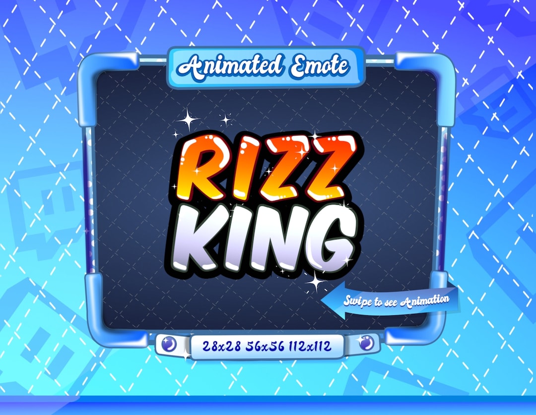 ANIMATED + STATIC EMOTE | Rizz King, Animated Rizz Emote, Rizz Sparkle ...