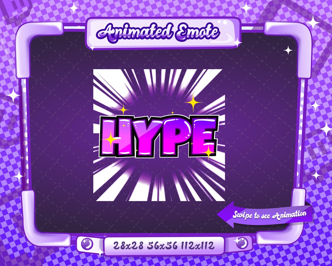 ANIMATED STATIC EMOTE Hype Emote, Animated Hype Emote V2, Hype Sparkle ...