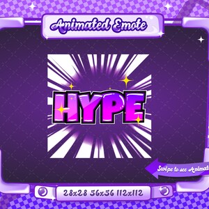 ANIMATED + STATIC EMOTE | Hype Emote, Animated Hype Emote V2, Hype ...