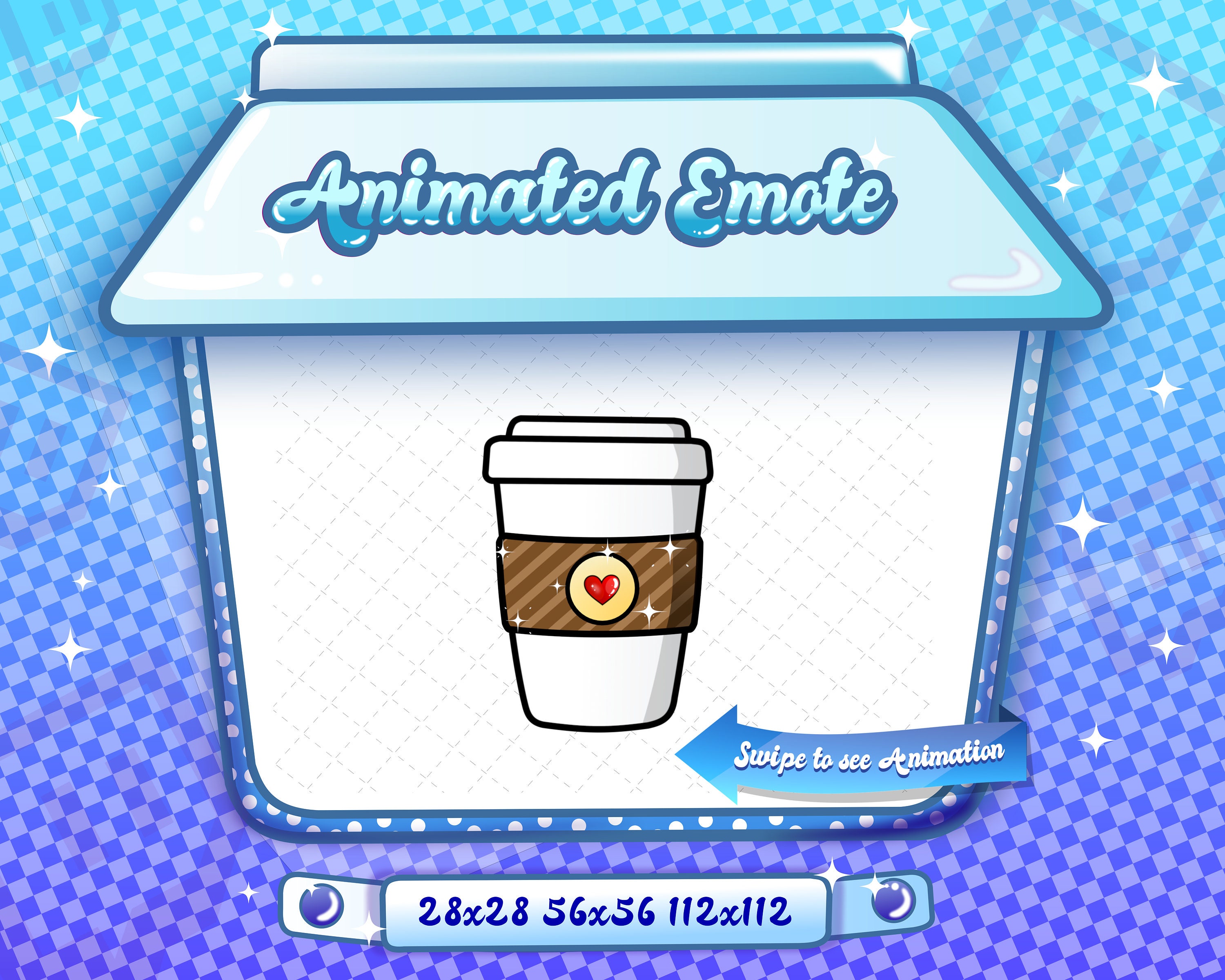 ANIMATED EMOTE Coffee Emote, Animated Coffee Emote, Coffee Sparkle ...