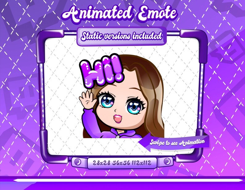 ANIMATED STATIC EMOTES Chibi Girl Emotes, Animated Brown Haired Emotes ...