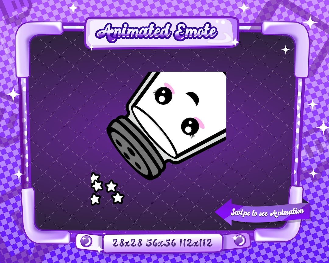 ANIMATED + STATIC EMOTE | Salty, Kawaii, Animated Salty Emote, Salty ...