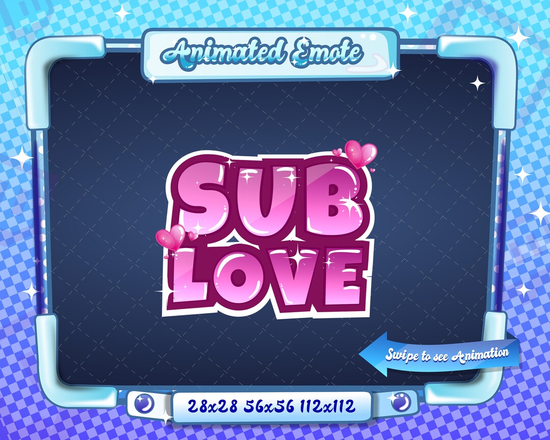 ANIMATED EMOTE | Sub Love, Animated Sub Love Emote, Sub Love Sparkle ...