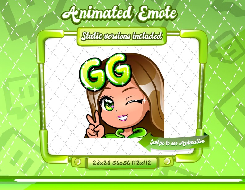ANIMATED STATIC EMOTES Chibi Girl Emotes, Animated Brown Haired Emotes ...
