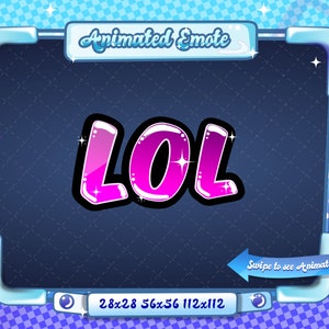 ANIMATED + STATIC EMOTE | Lol, Animated Lol Emote, Lol Sparkle Emote V2 ...