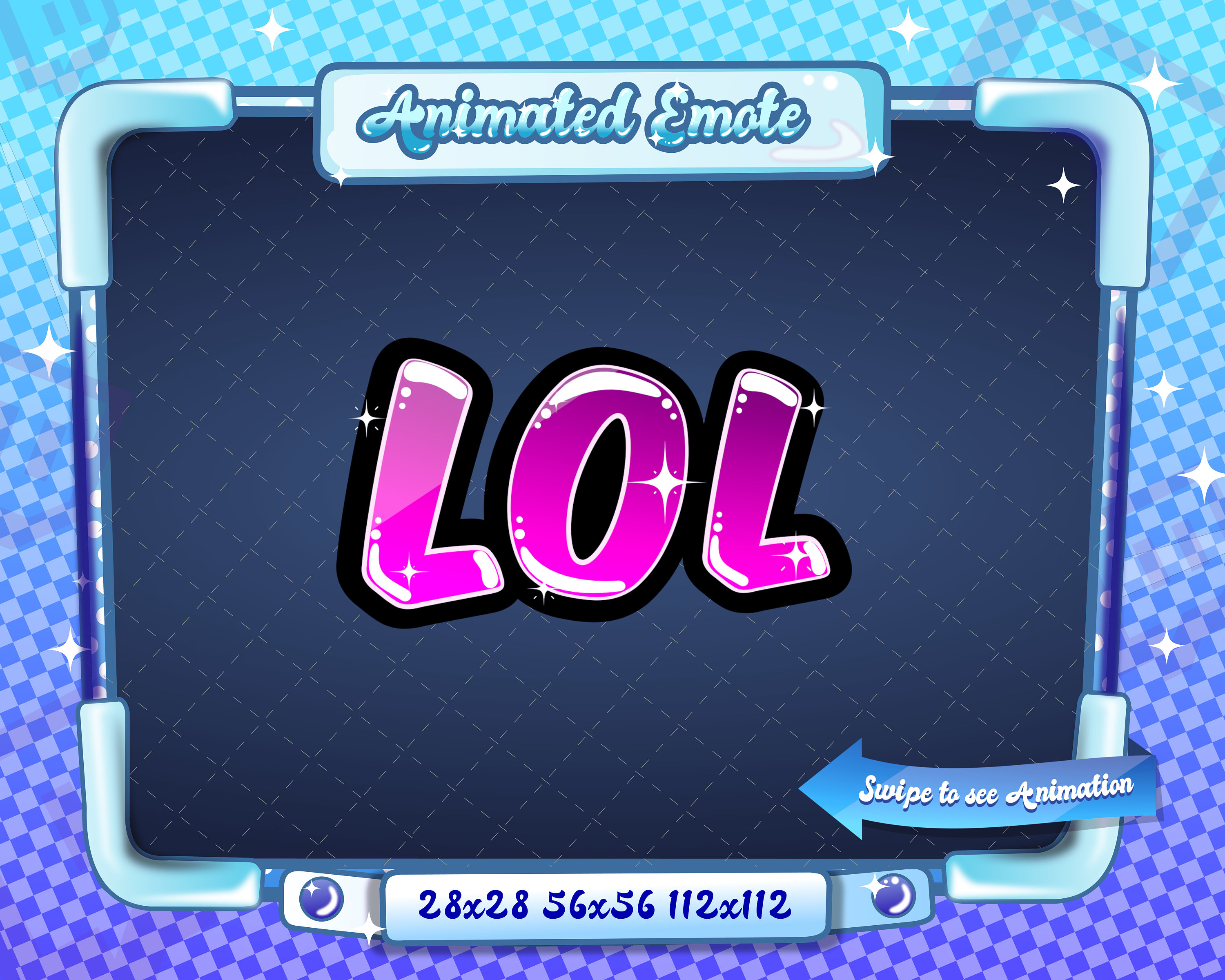 ANIMATED STATIC EMOTE Lol, Animated Lol Emote, Lol Sparkle Emote V2 ...