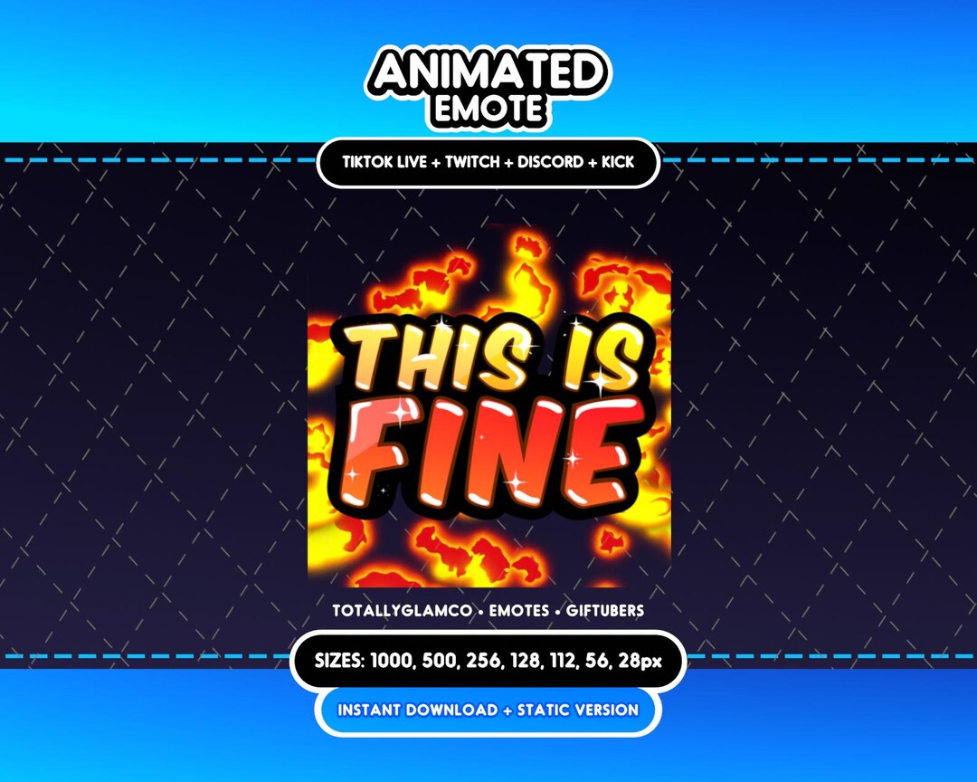 ANIMATED + STATIC EMOTE | This is Fine, Animated This is Fine Emote ...
