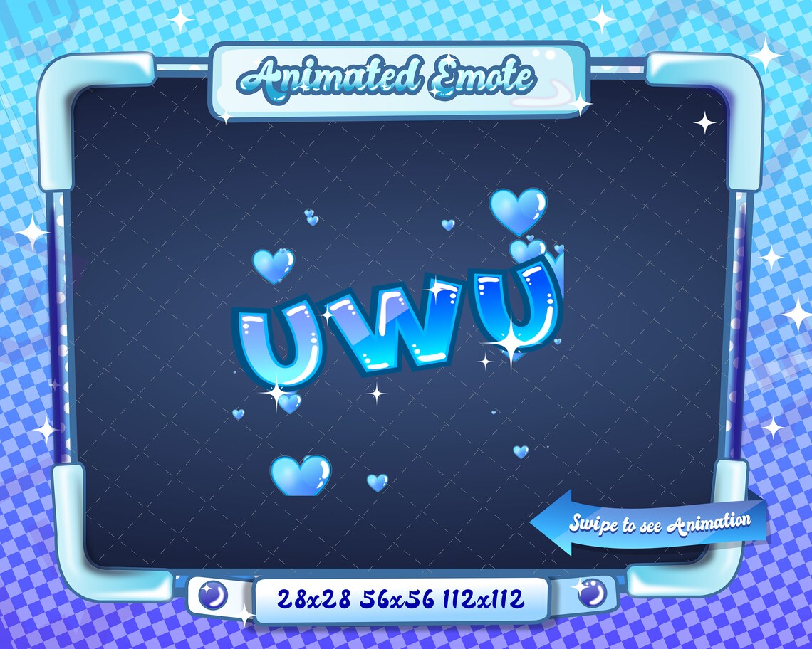 ANIMATED STATIC EMOTE Uwu Animated Uwu Emote Uwu Sparkle - Etsy