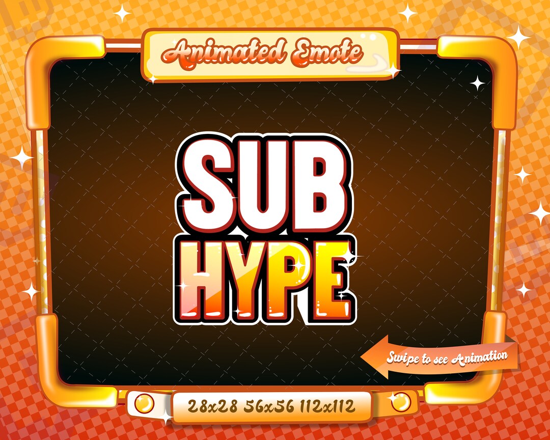 ANIMATED + STATIC EMOTE | Sub Hype, Animated Sub Hype Emote, Sub Hype ...