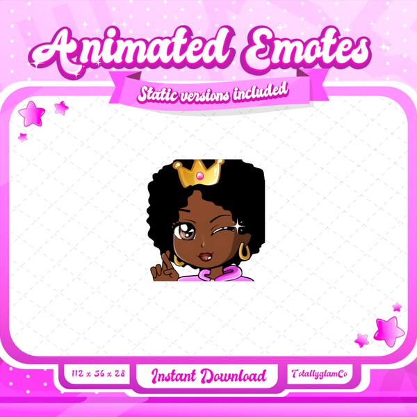 Black Girl Afro Twitch Emotes Animated - Etsy Hong Kong