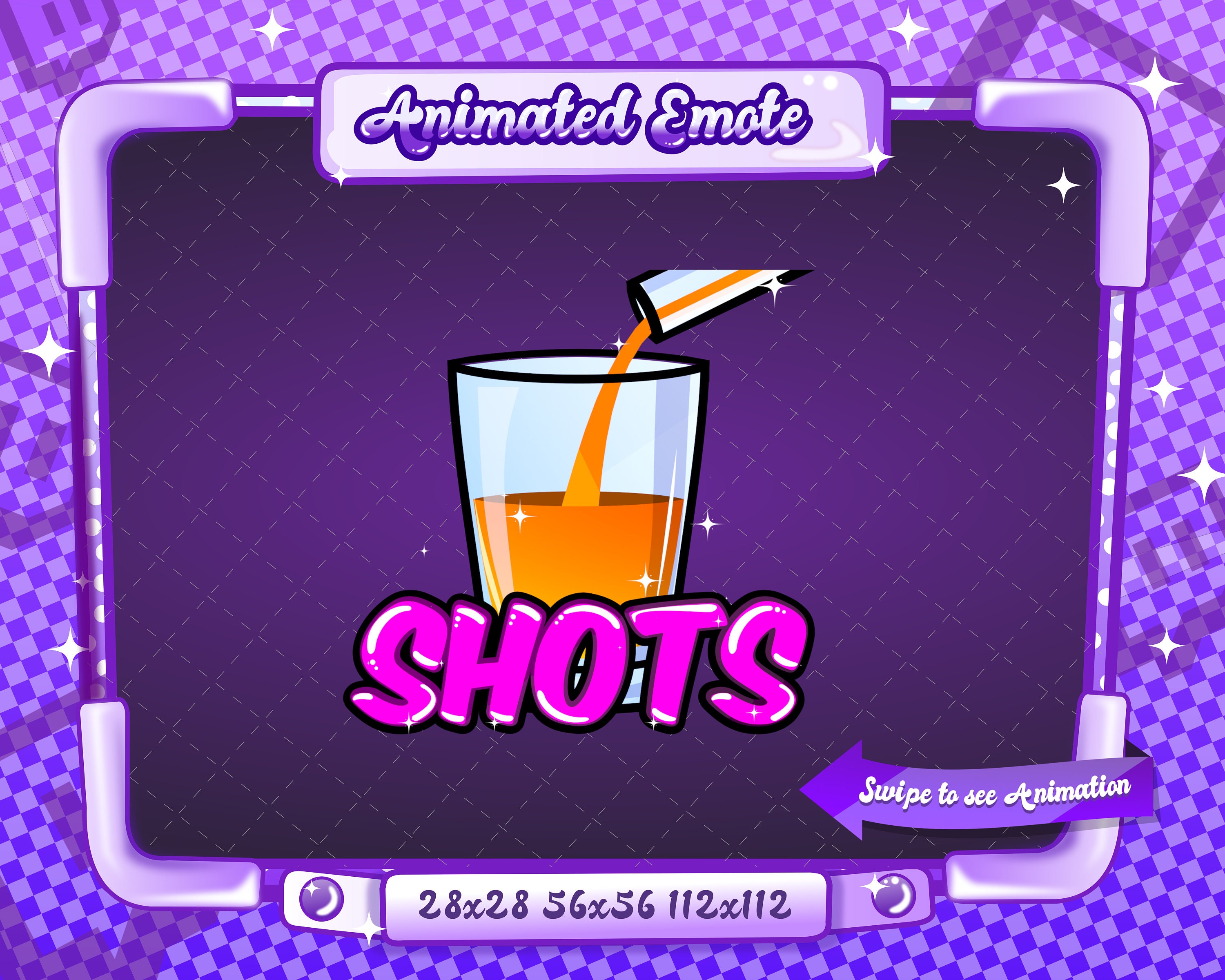 ANIMATED STATIC EMOTE Shot Glass Alcohol Animated Shot - Etsy Canada