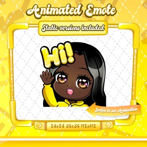 YCH Custom Hi Emote Commission, Custom Hi Emote, Ych, Ych Emote, Twitch ...