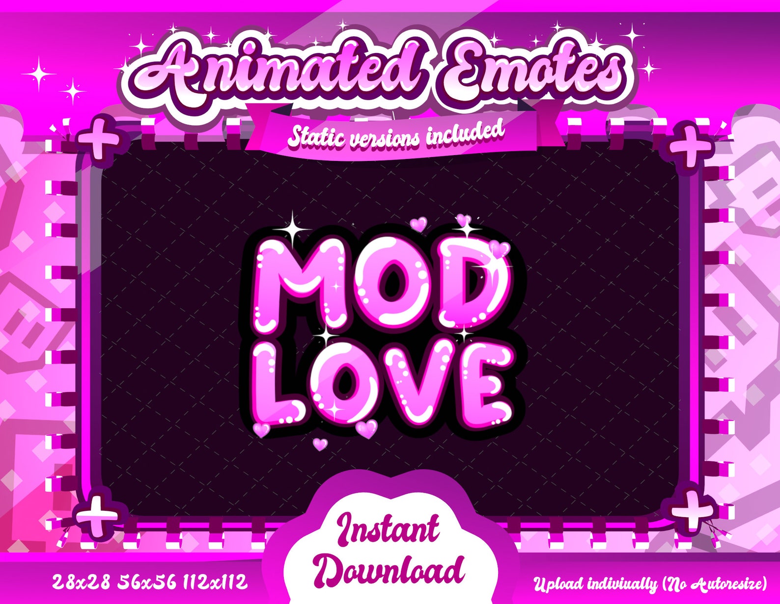 Text Emote Pack Animated Static, Animated Uwu Emote, Lets Go Emote, Uwu ...