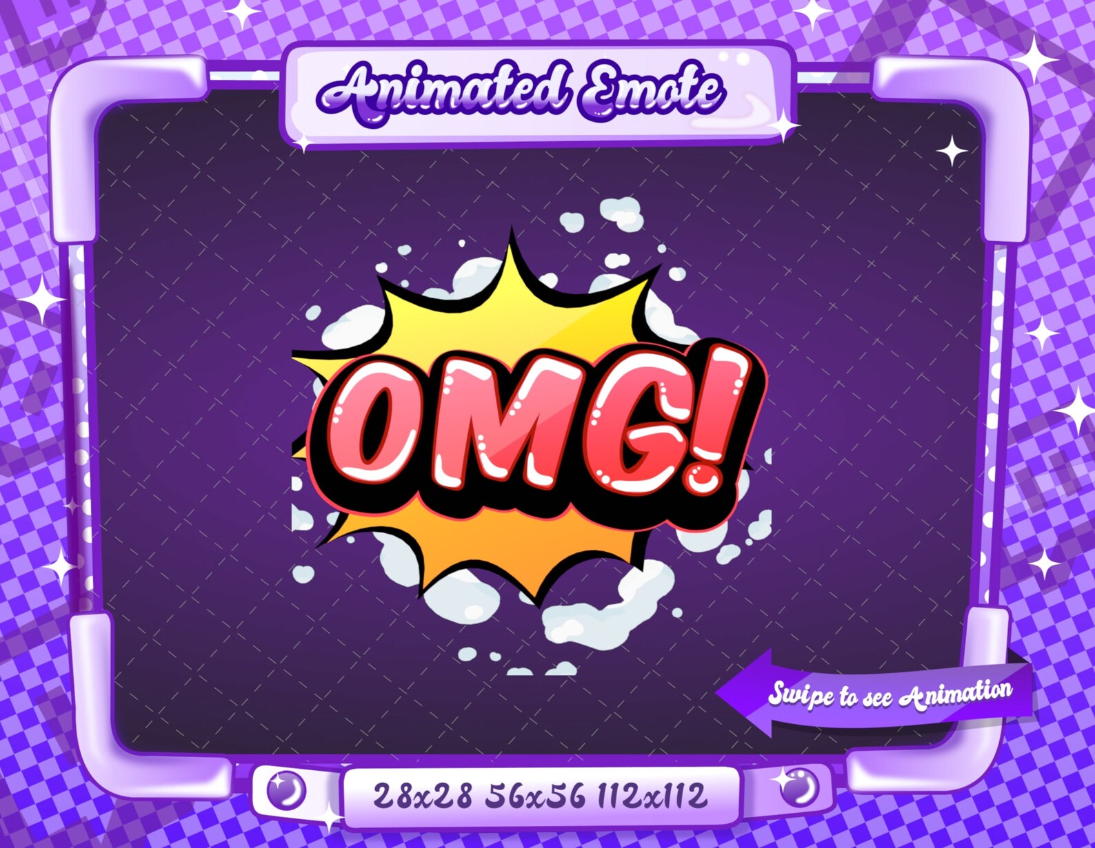 ANIMATED STATIC EMOTE Comic Emote, Animated Omg Emote, Omg, Omg Emote ...