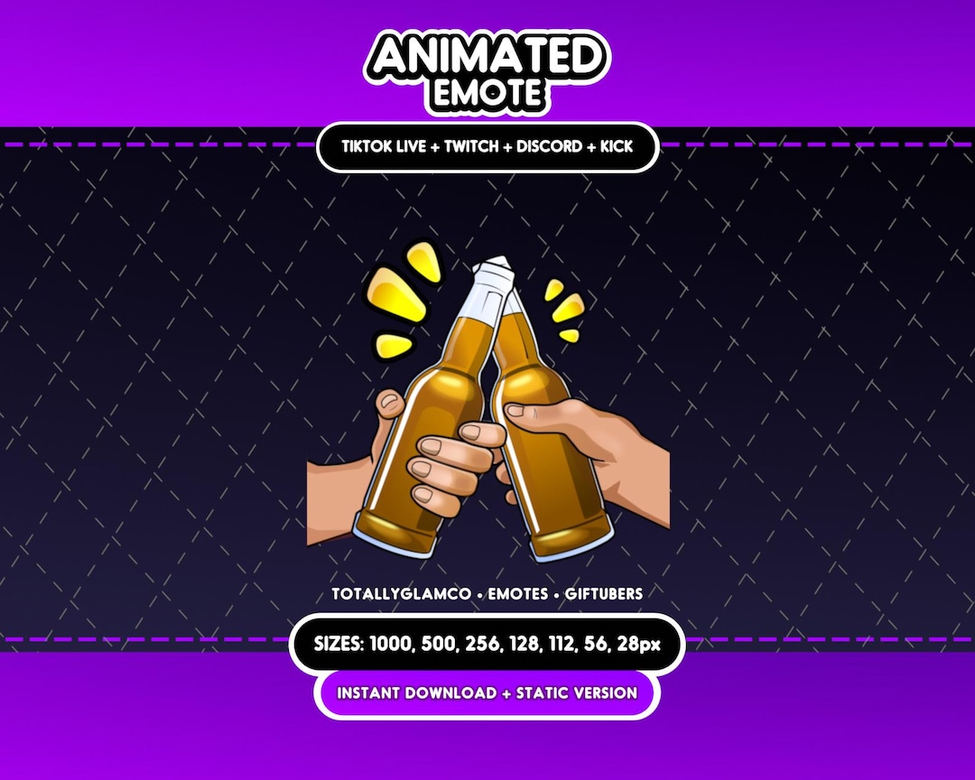 ANIMATED + STATIC EMOTE | Cheers, Animated Cheers Emote, Cheers V3 ...