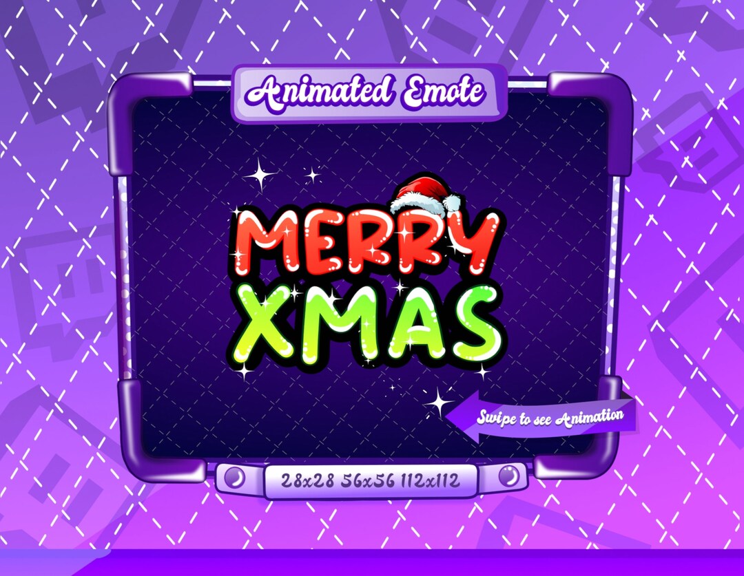 ANIMATED STATIC EMOTE Merry Christmas, Animated Xmas Emote, Merry ...