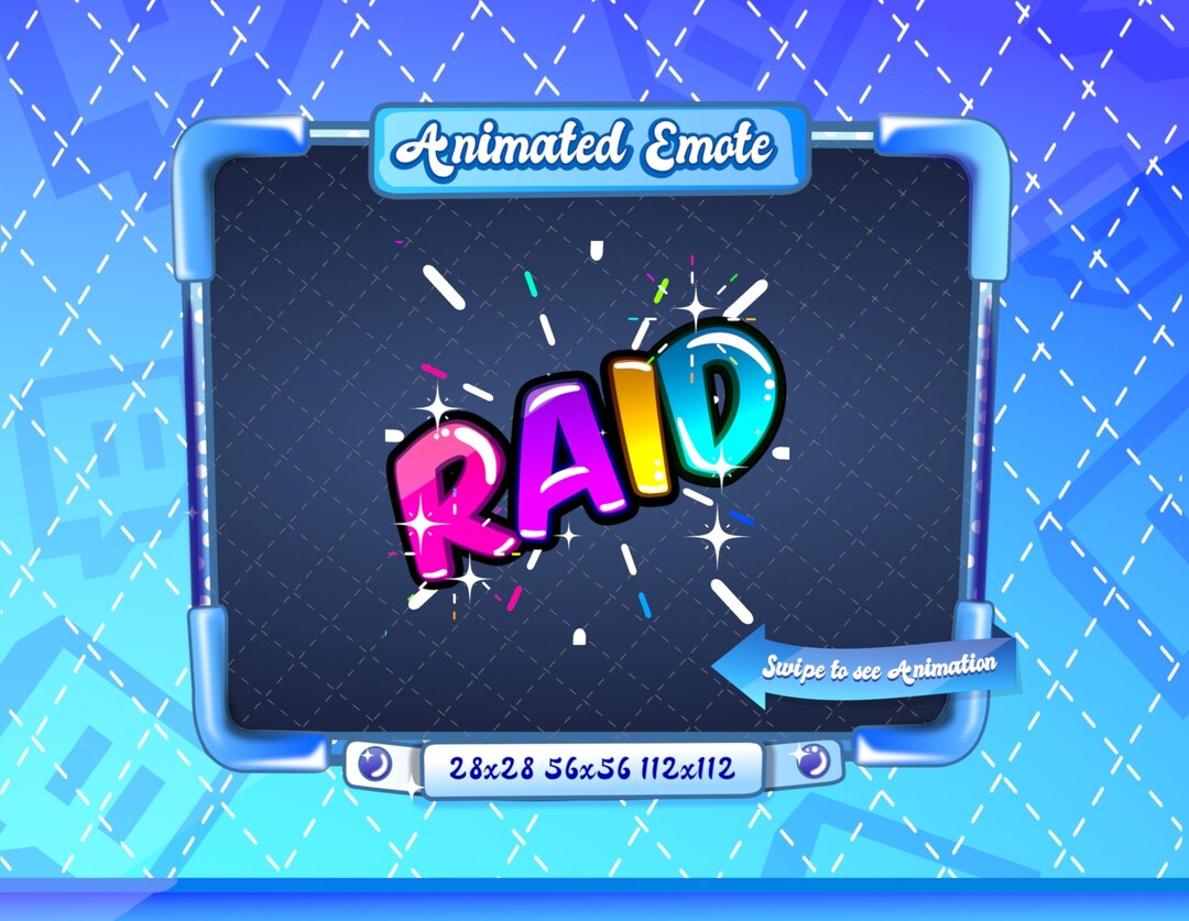ANIMATED + STATIC EMOTE | Raid, Animated Raid Emote, Raid Sparkle Emote ...