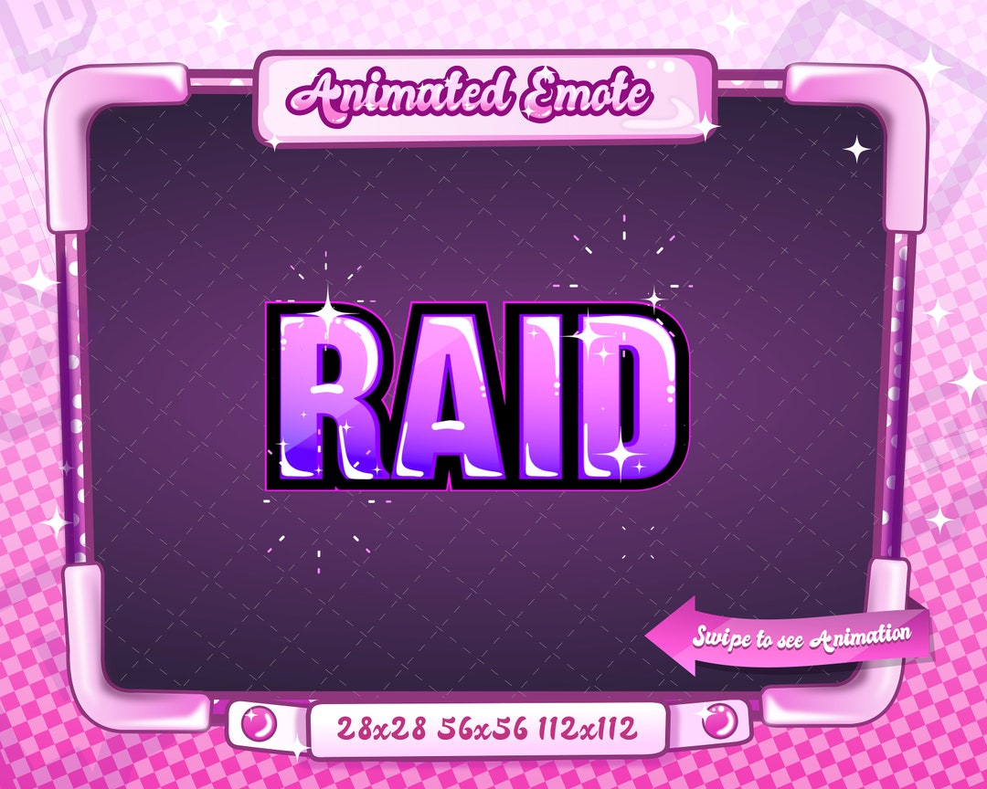 ANIMATED + STATIC EMOTE | Raid, Text Emote, Raid Emote, Animated Raid ...